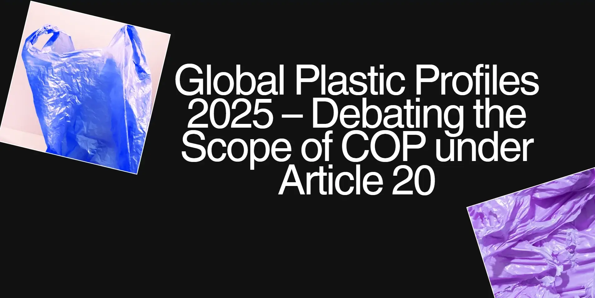 Global Plastic Profiles 2025 – Analyzing COP’s Role Under Article 20 2025